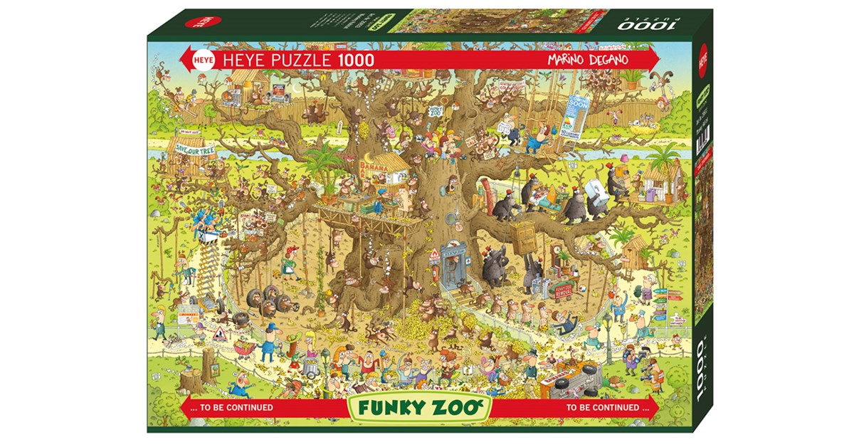 Heye (29833) - Marino Degano: "Affen - Habitat" - 1000 Teile Puzzle